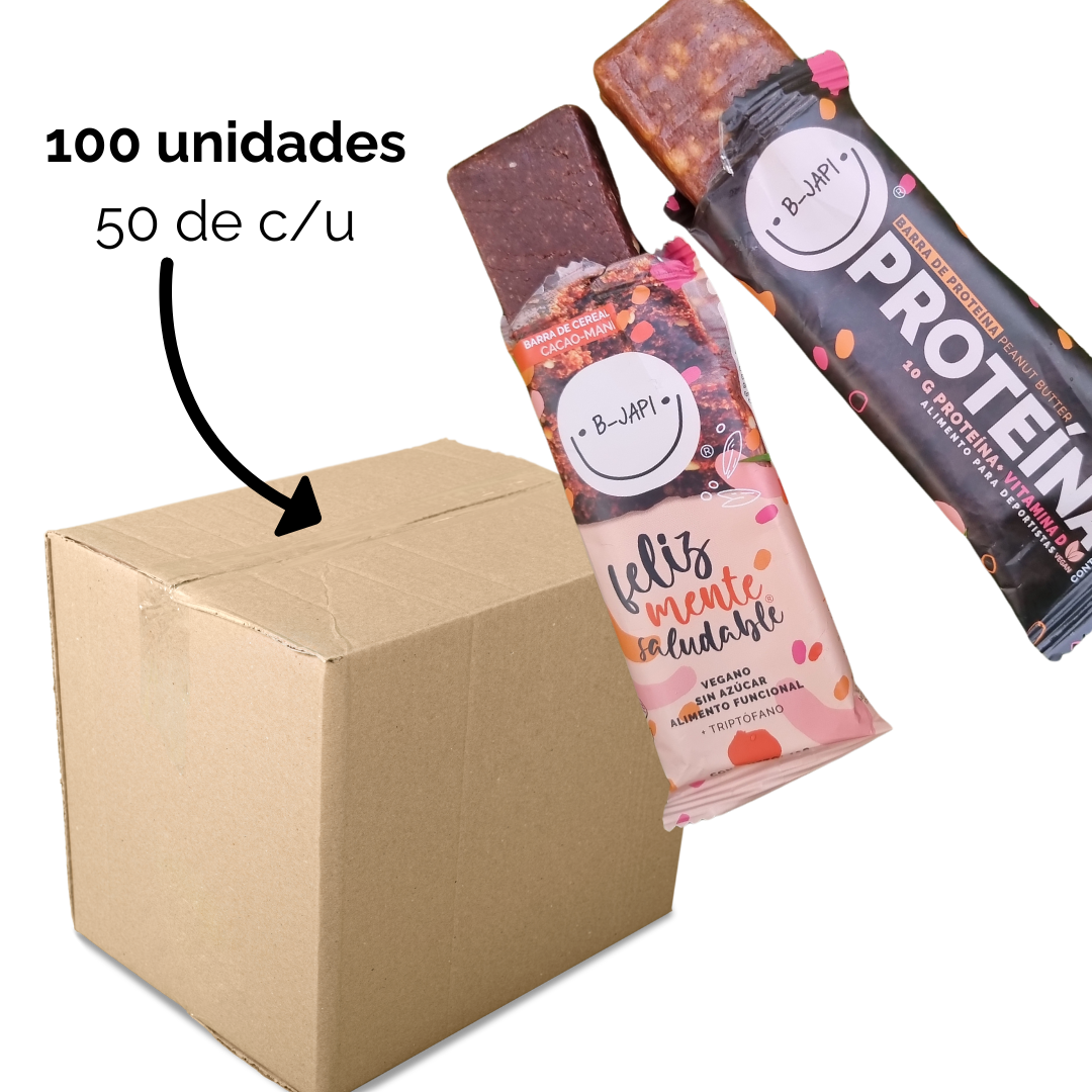 CAJA MIX 100 UNIDADES BARRAS + ENVÍO GRATIS TODO CHILE – B-Japi Chile